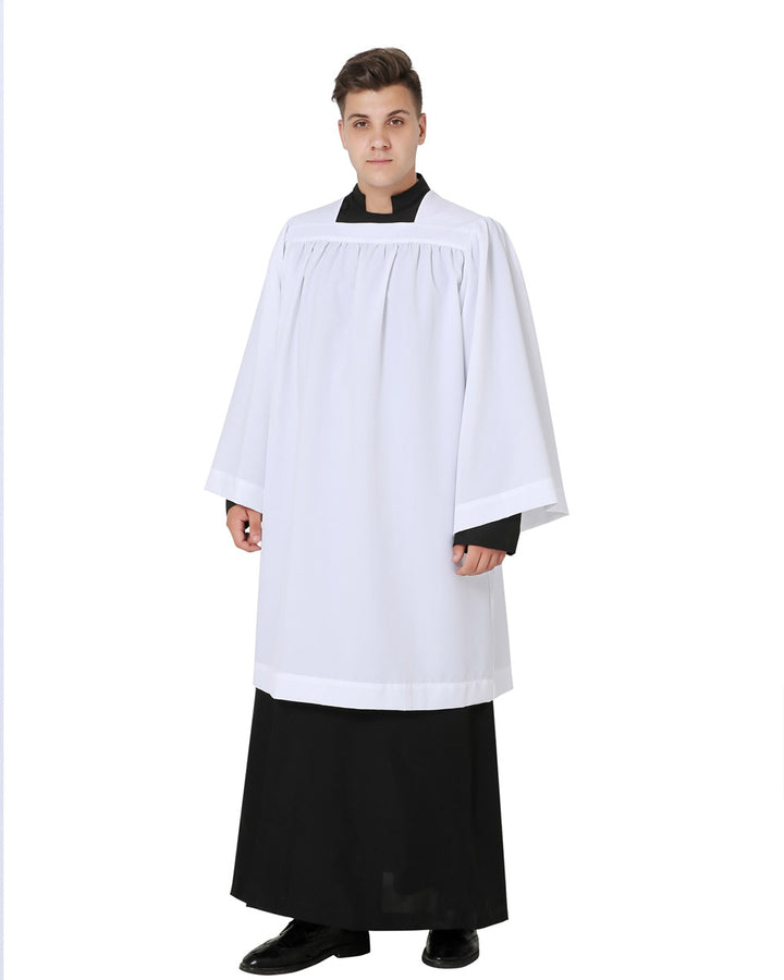 White Plain Pleated Clergy Surplices & Priest Albs | IvyRobes – Ivyrobes