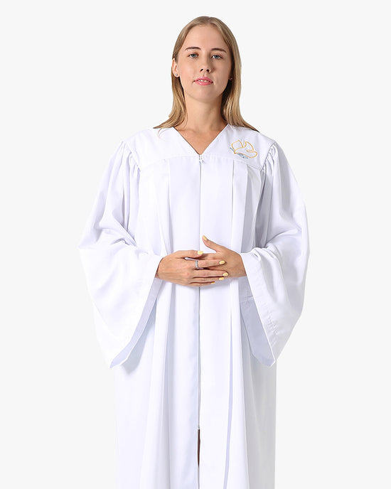 Baptismal Robe with Dove - White – Ivyrobes