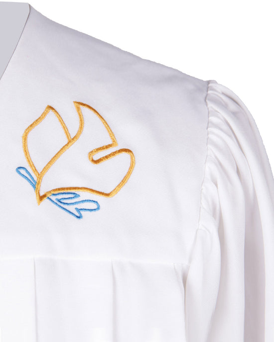 Baptismal Robe with Dove - White – Ivyrobes